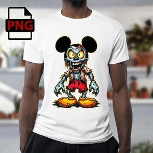 High-resolution Zombie Mickey Mouse Sublimation PNG Design - Instant ...