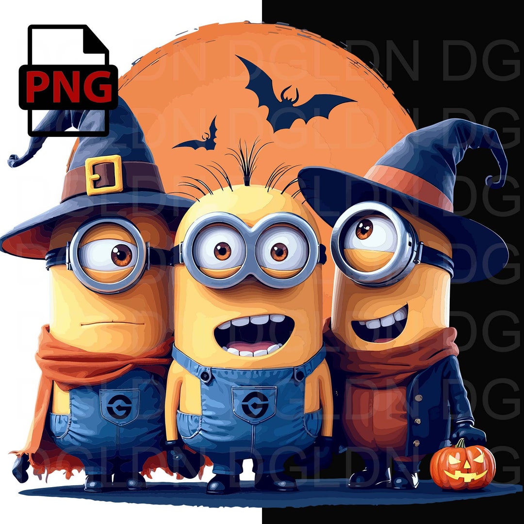 Halloween Minions PNG | Cute Witch Minions Clipart | Spooky Download ...