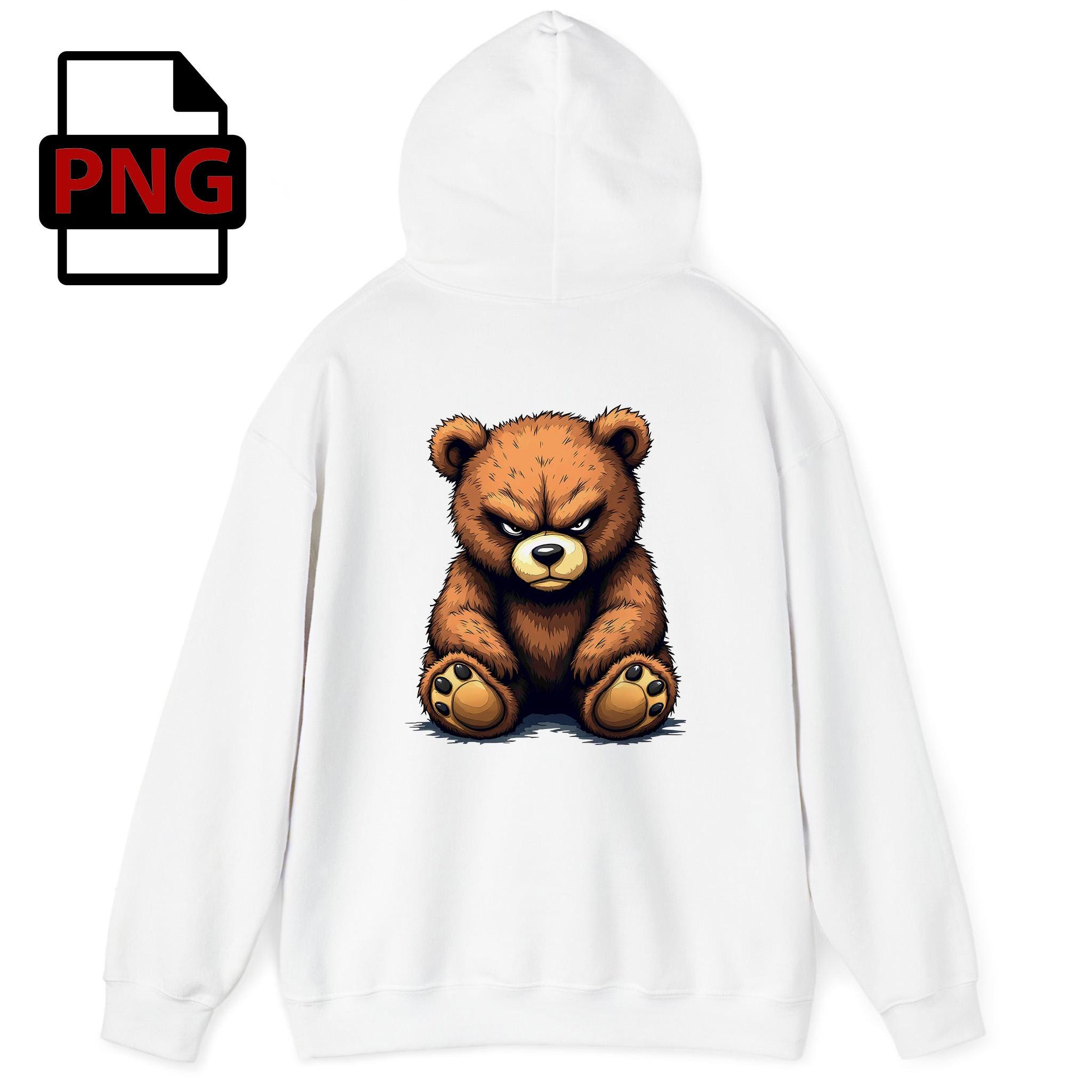 Grumpy Bear PNG: Kawaii Cartoon Clipart for Sublimation, Stickers - Etsy