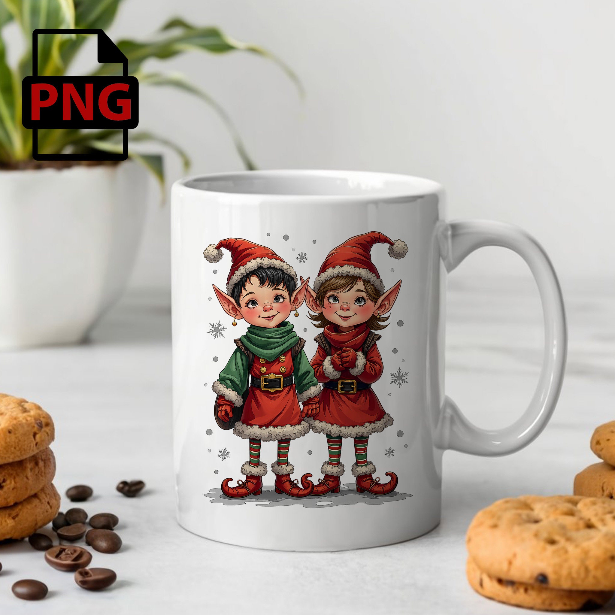 Christmas Elf Clipart – Cute Elf PNG Digital Download – Festive Holiday ...