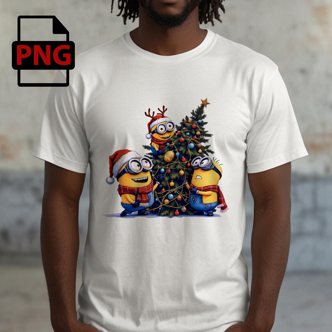 Minions Christmas Tree PNG: Funny Holiday Cartoon (digital Download) - Etsy