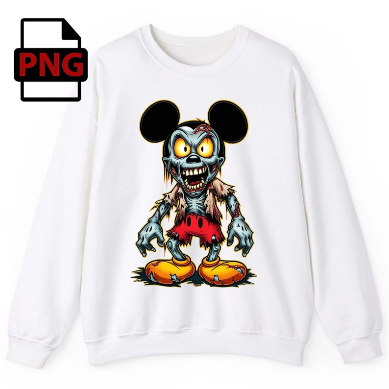 High-resolution Zombie Mickey Mouse Sublimation PNG Design - Instant ...