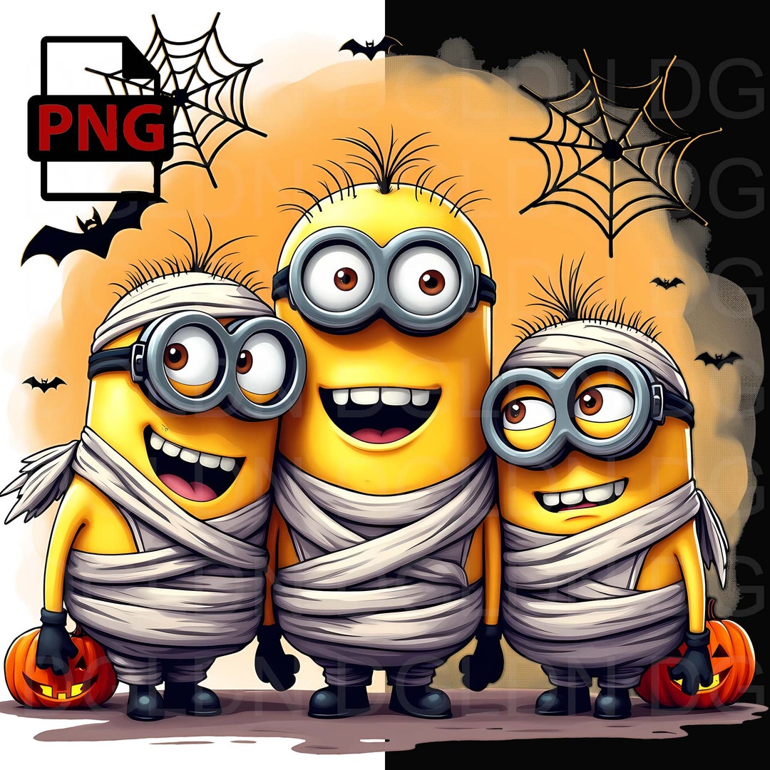 Halloween Minions PNG | Cute Mummy Minions Clipart | Spooky Download ...