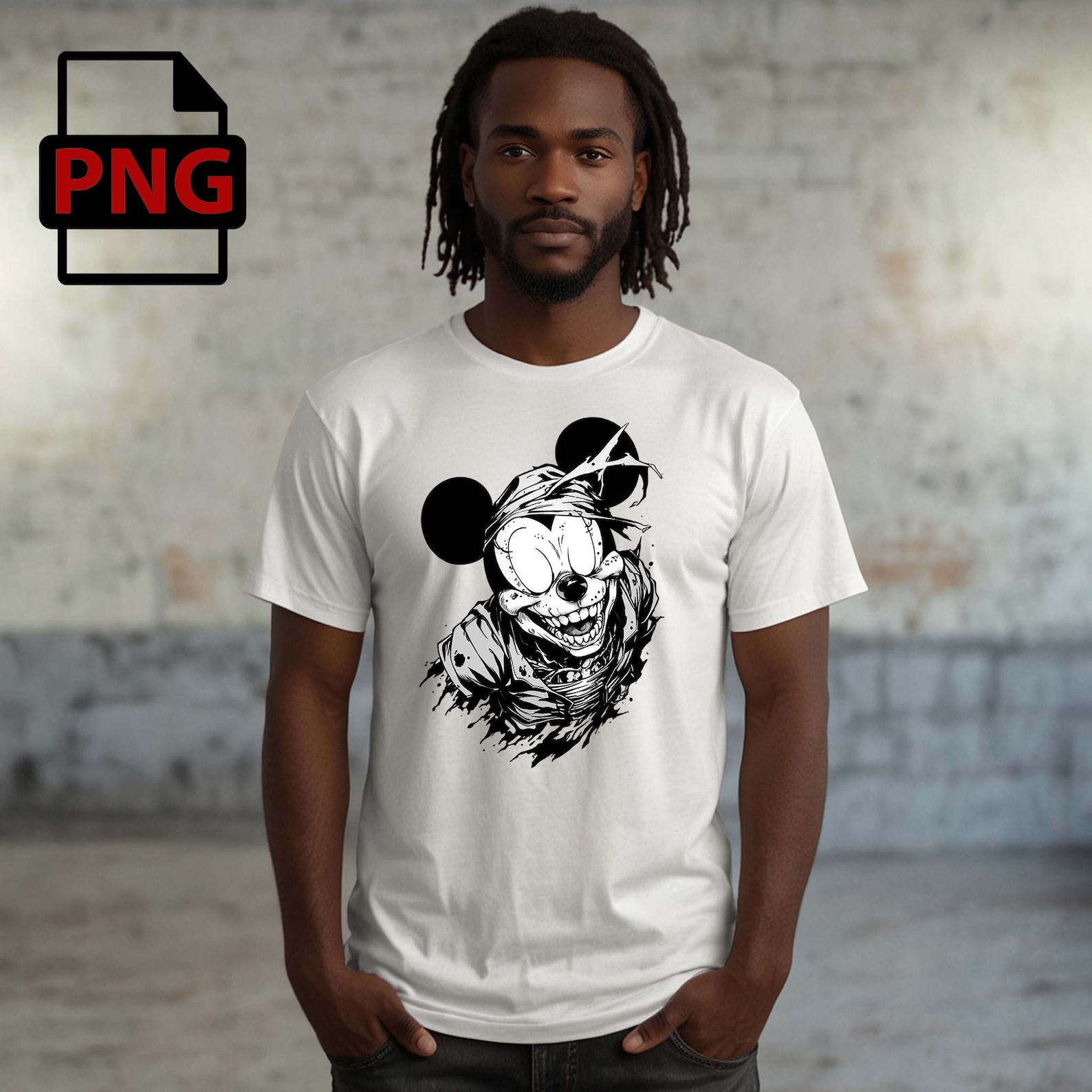 Horror Mickey Mouse Digital Art PNG | Creepy Cartoon Character ...