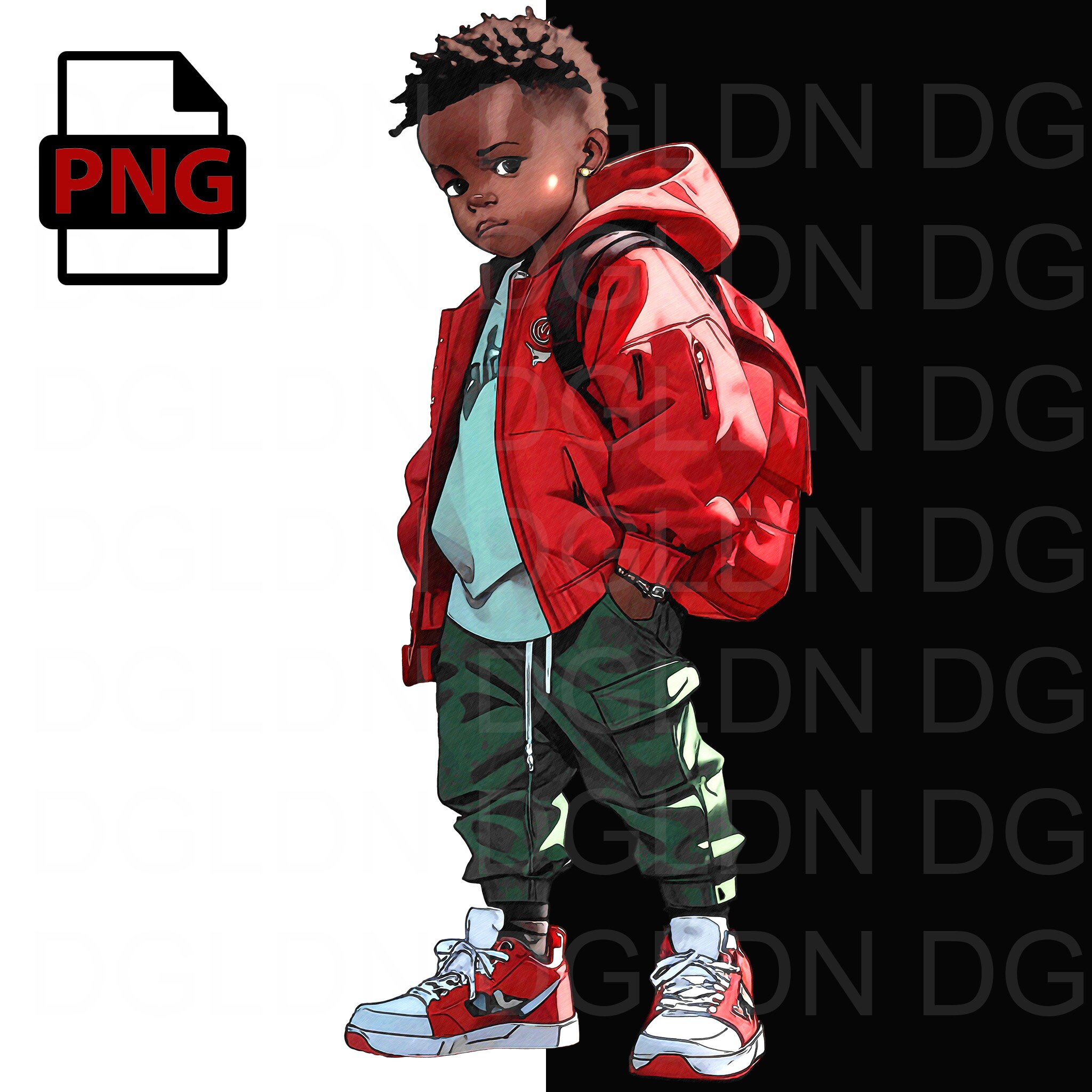 Cool Kid Digital PNG | Cartoon Illustration | T-shirt Design | Hoodie ...