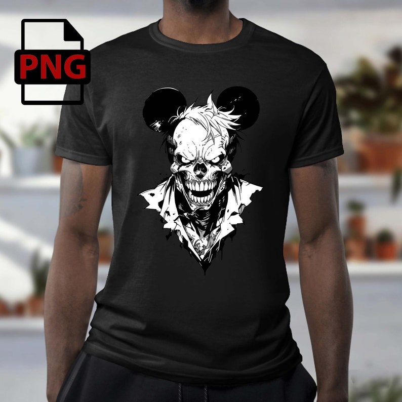 Grim Skull Cartoon Art PNG SVG | Spooky Skeleton Illustration PNG ...