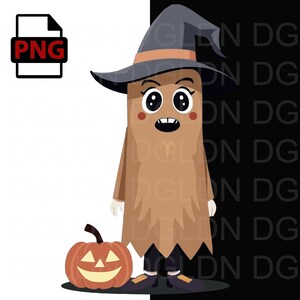 Halloween Clipart Bundle | Cute Witch, Skeleton, and Ghost Characters ...