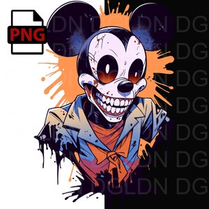 Horror Mickey Mouse Digital Art PNG | Creepy Cartoon Character ...