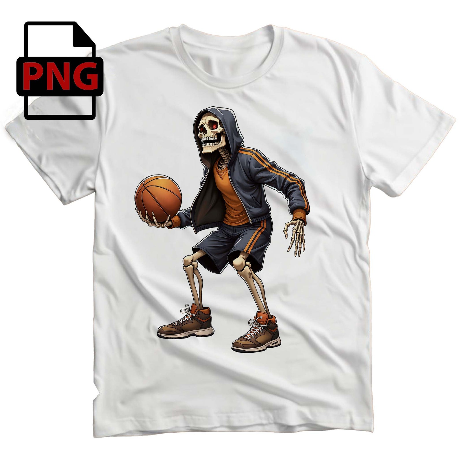 Skeleton Basketball Art PNG | Basketball Skeleton Illustration ...