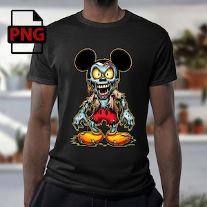 High-resolution Zombie Mickey Mouse Sublimation PNG Design - Instant ...