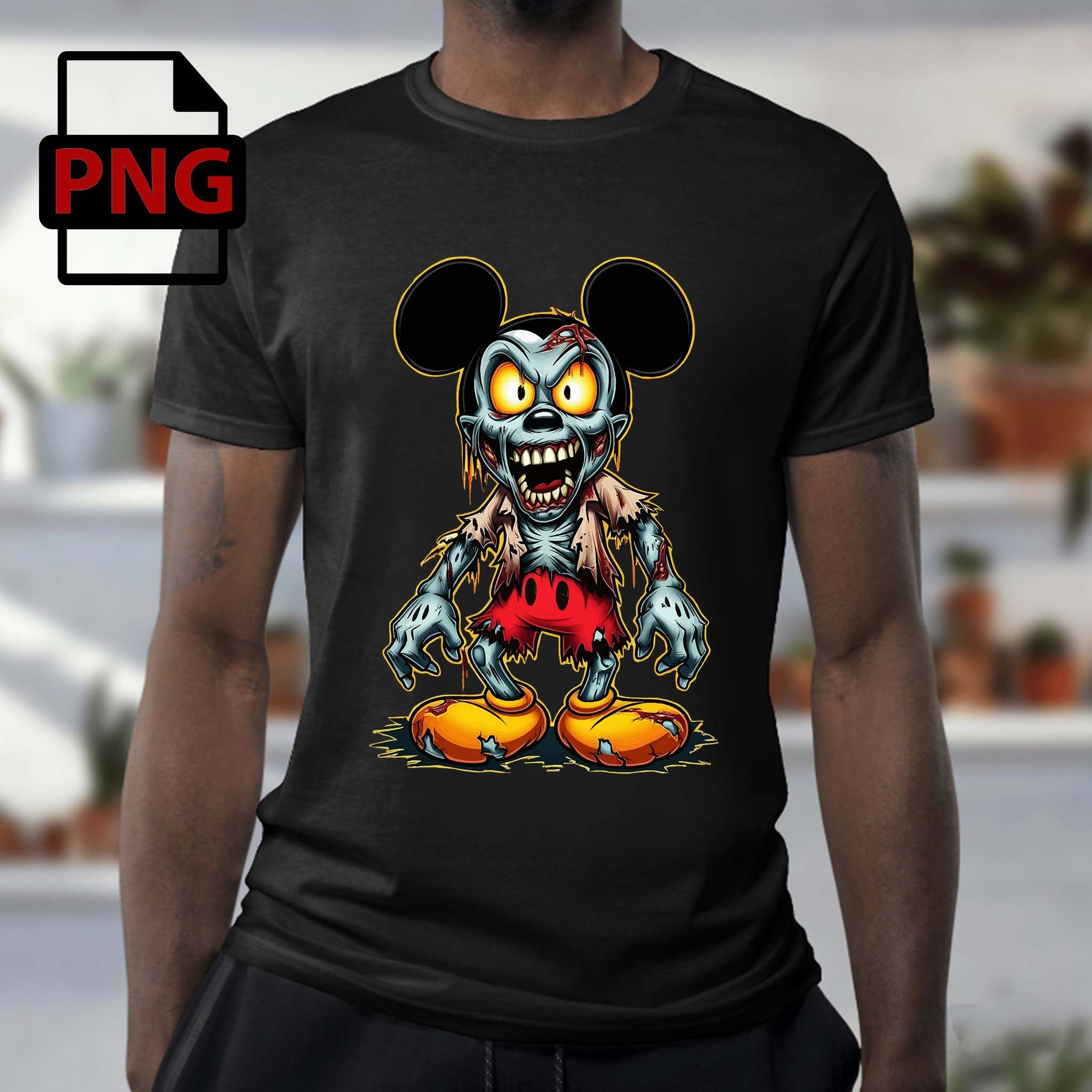 High-resolution Zombie Mickey Mouse Sublimation PNG Design Instant ...