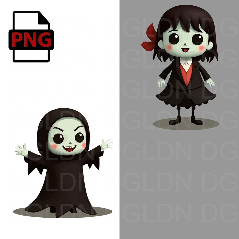 Adorable Halloween Clipart Collection | Cute Ghosts, Skeletons, Witches ...