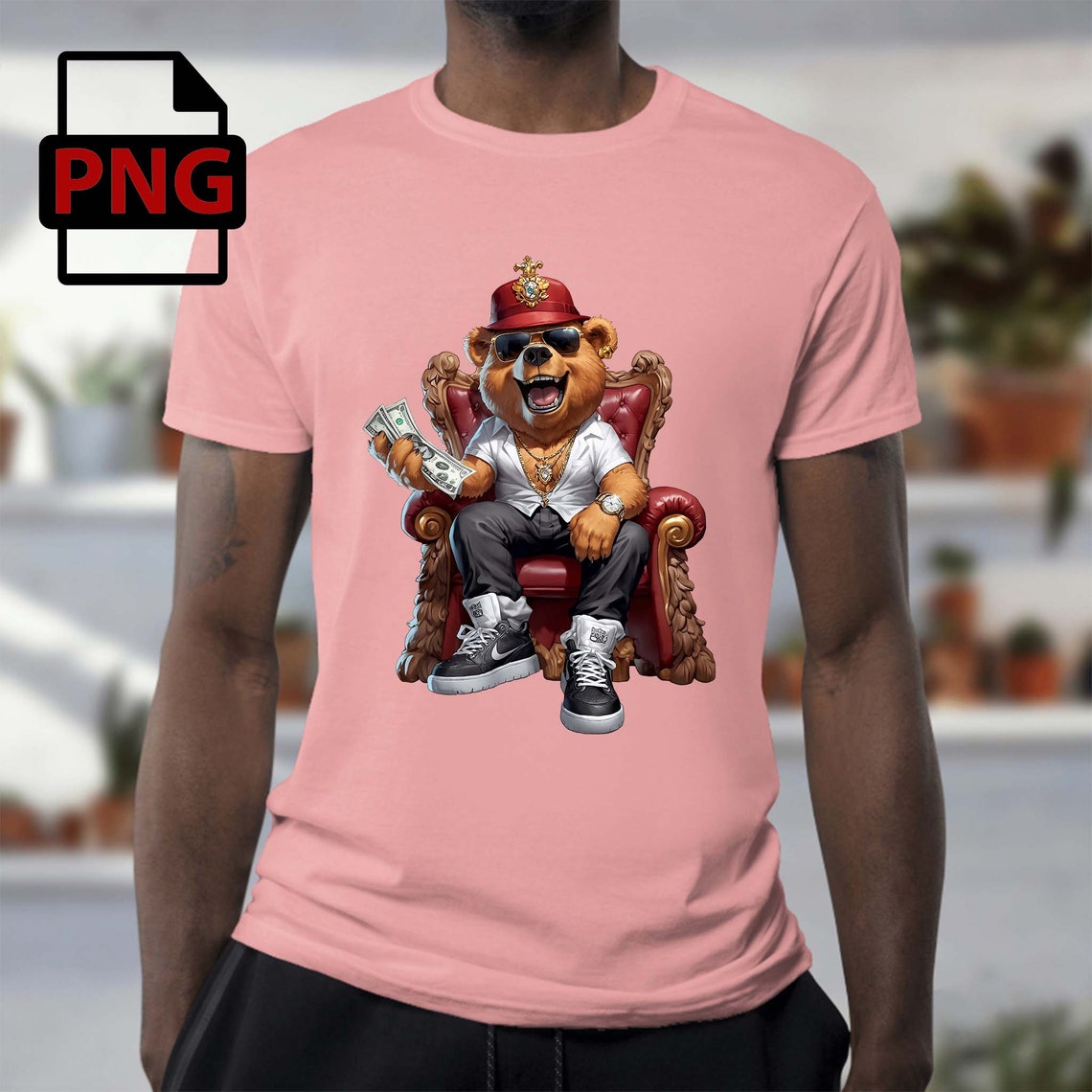 Hip Hop Bear PNG Cool Bear Design PNG Streetwear Bear Art Urban Bear ...