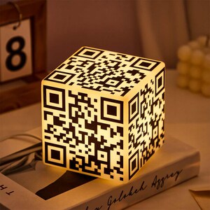 Personalized QR Code Night Light: Photo, Video, or Text Cube - Etsy