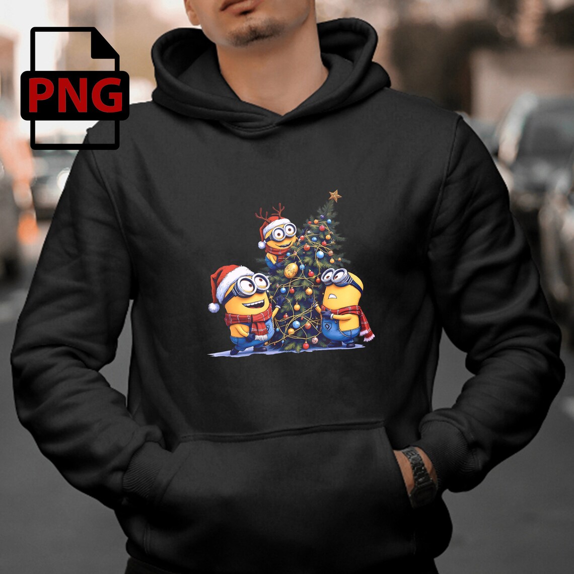 Minions Christmas Tree PNG: Funny Holiday Cartoon (digital Download) - Etsy