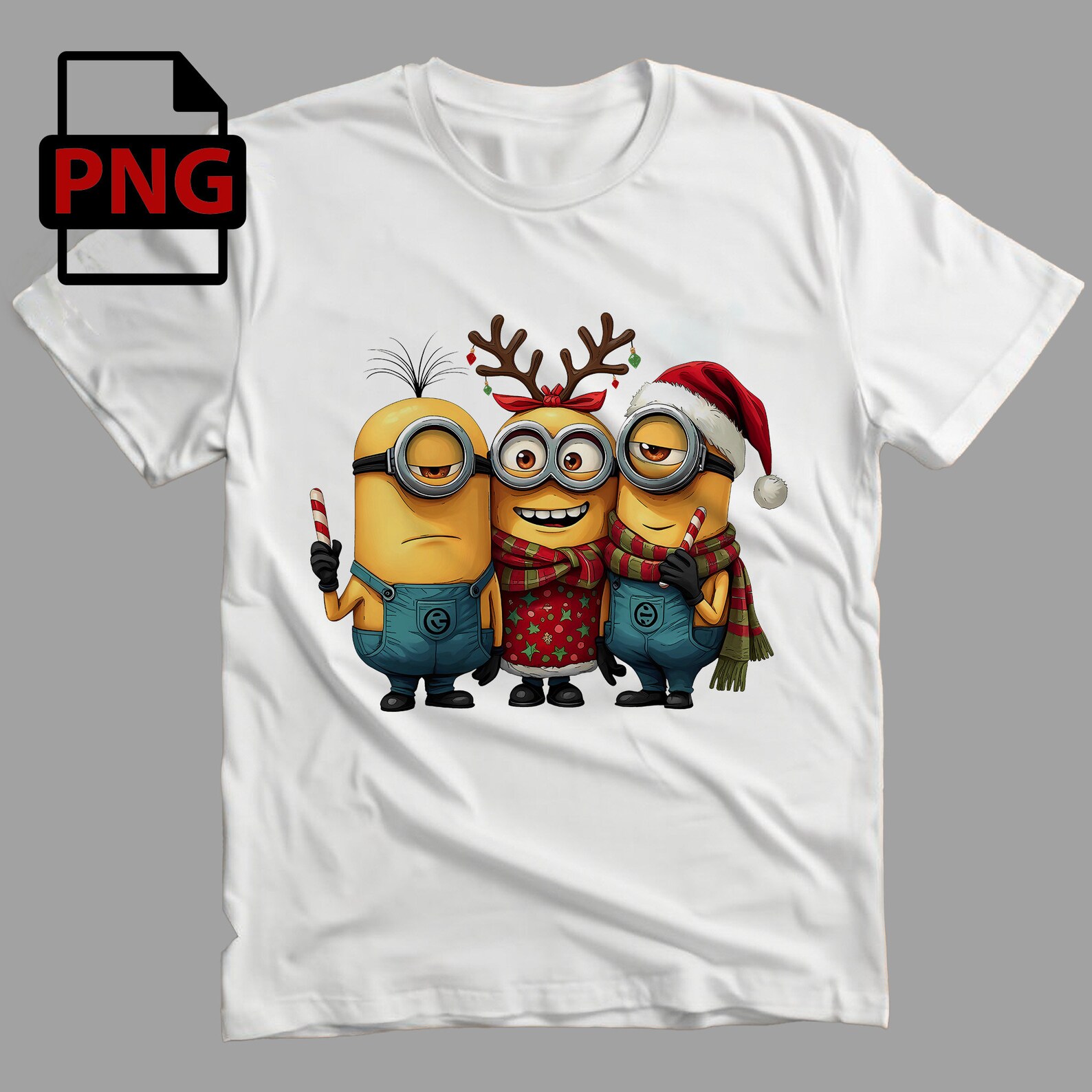 Christmas Minions Clipart PNG - Funny Holiday Minions With Santa Hats ...