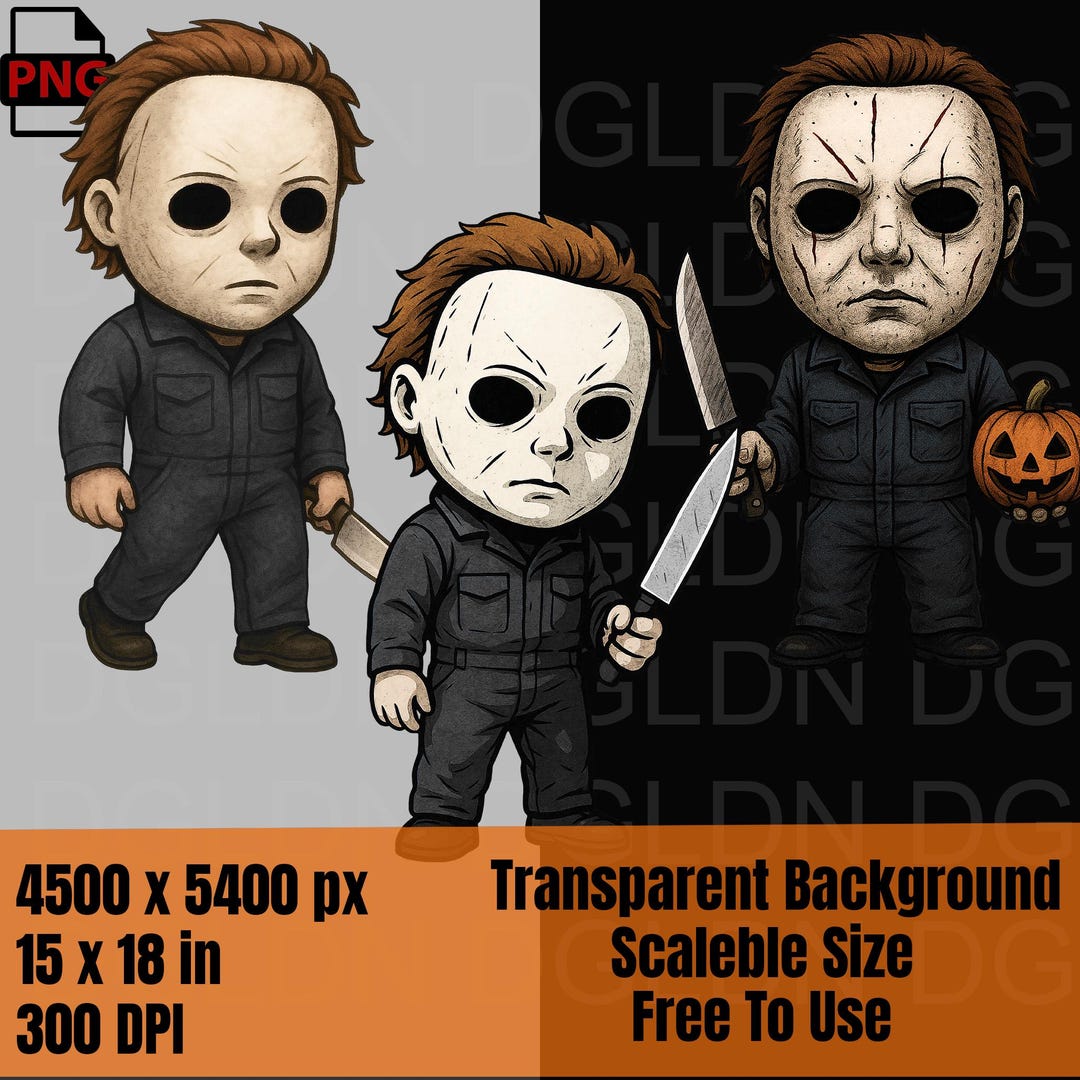 Horror Slasher PNG Clipart – Chibi Masked Killer Graphic, 4500×5400 ...