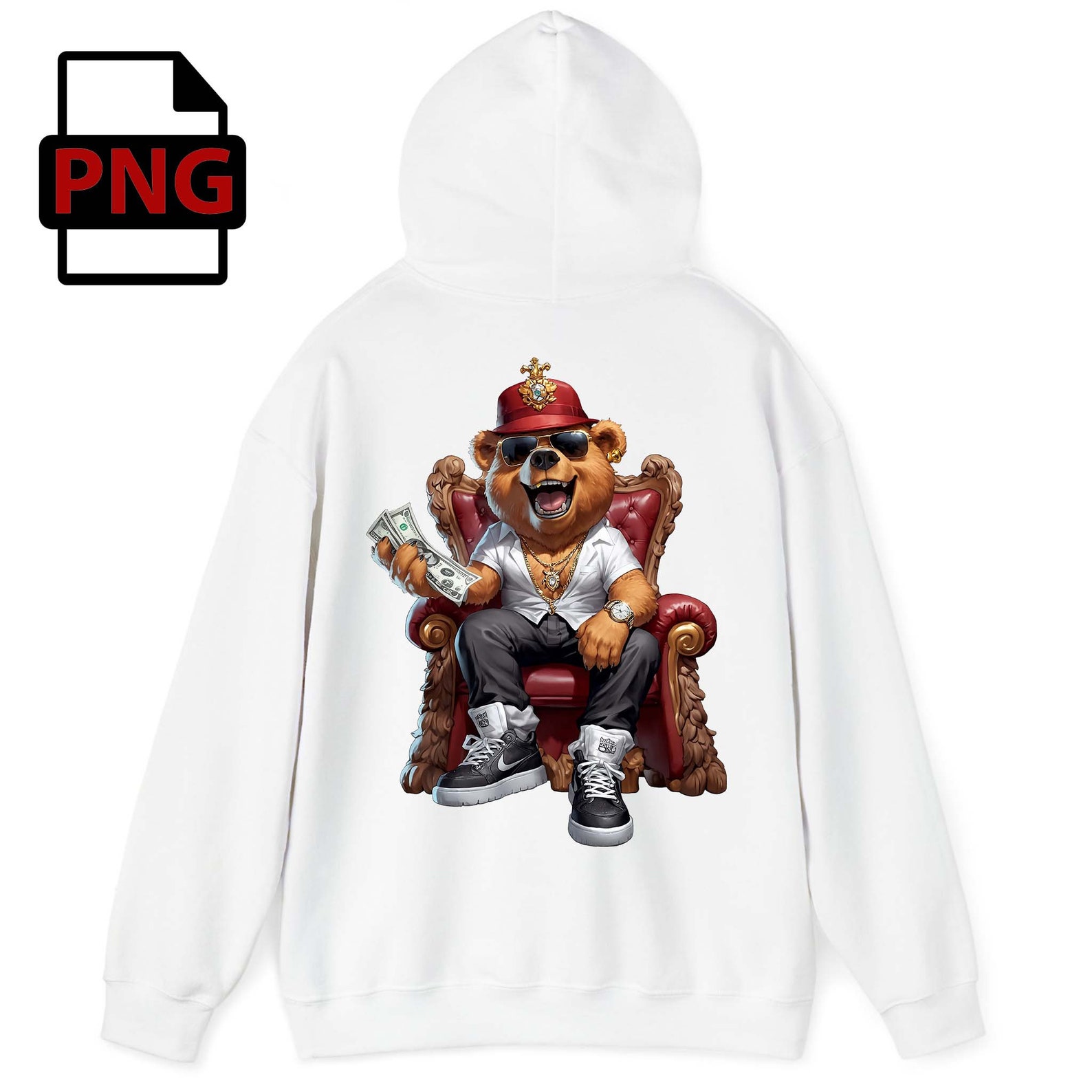Hip Hop Bear PNG | Cool Bear Design PNG | Streetwear Bear Art | Urban ...