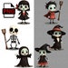 Adorable Halloween Clipart Collection | Cute Ghosts, Skeletons, Witches ...