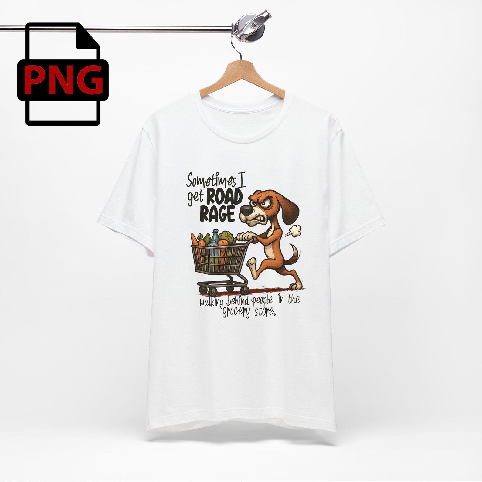 Road Rage Dog PNG | Funny Grocery Store Sublimation Design | Angry Dog ...
