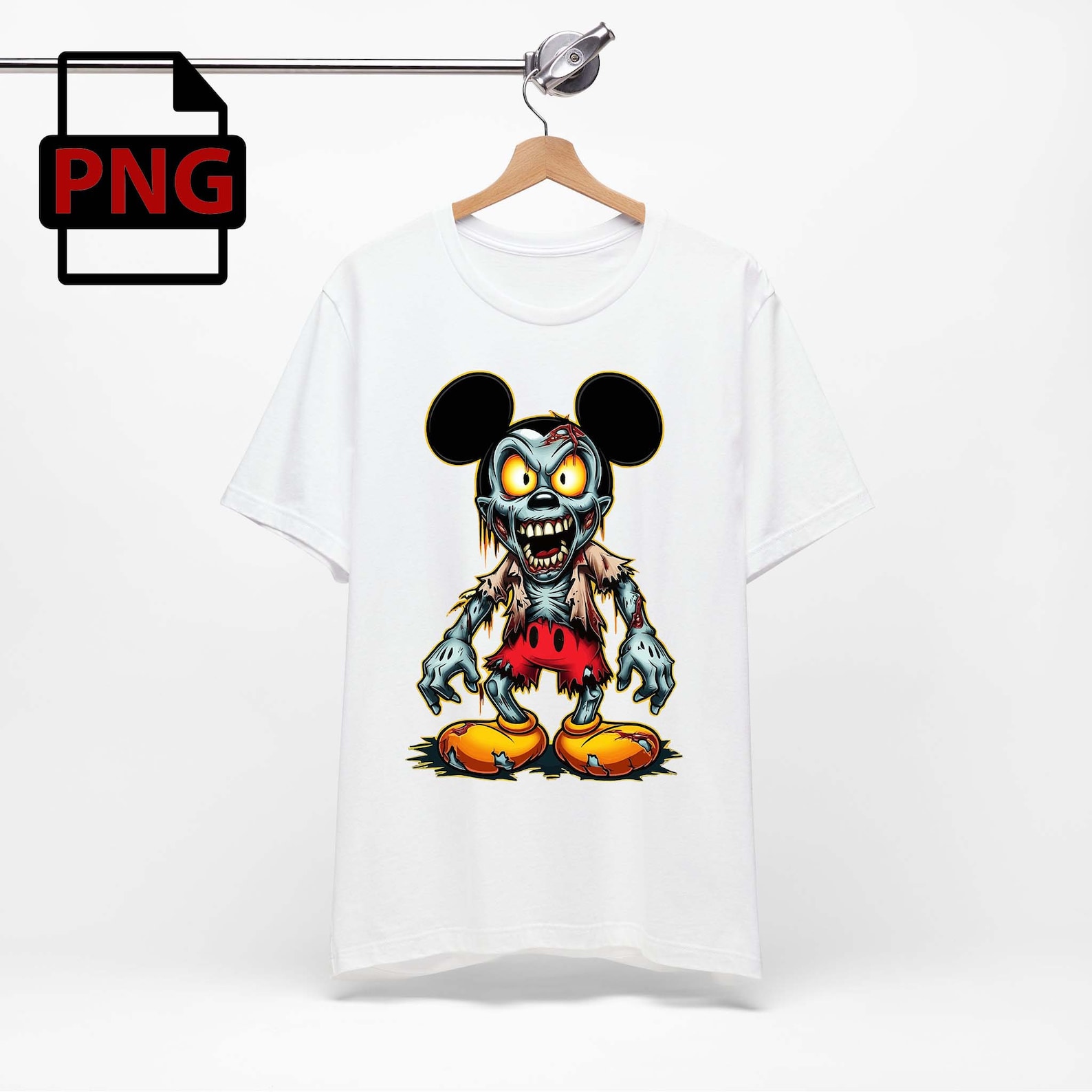 High-resolution Zombie Mickey Mouse Sublimation PNG Design - Instant ...