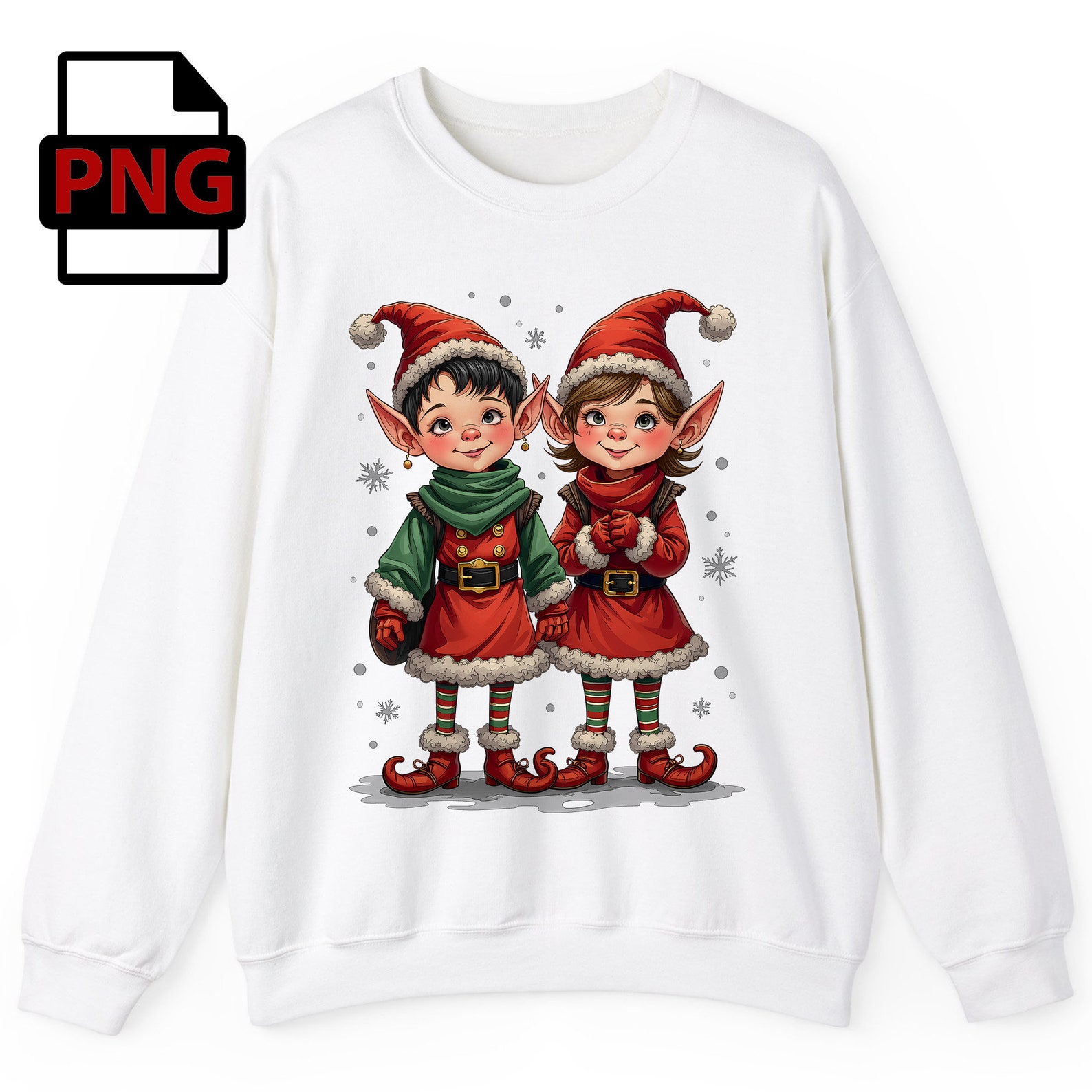 Christmas Elf Clipart – Cute Elf PNG Digital Download – Festive Holiday ...