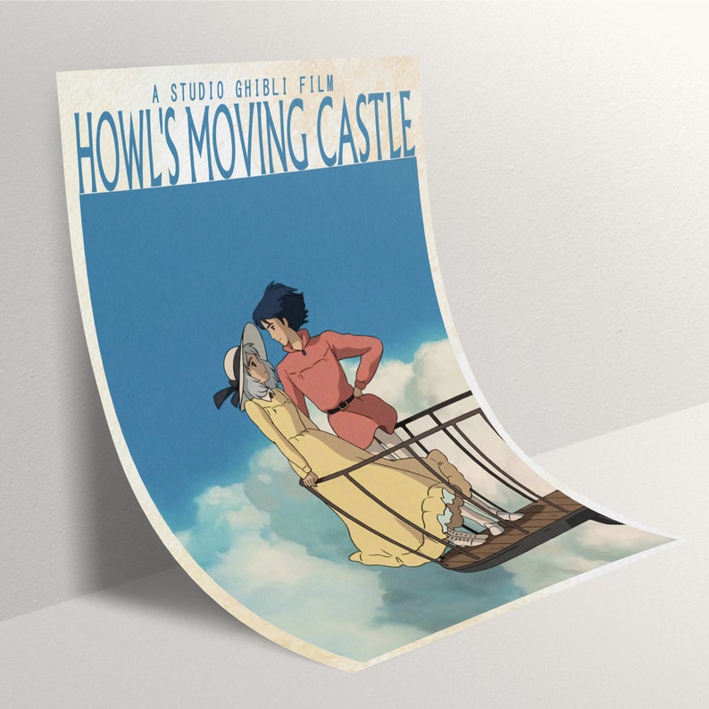 Howl's Moving Castle Poster, Studio Ghibli Print, Studio Ghibli Poster ...