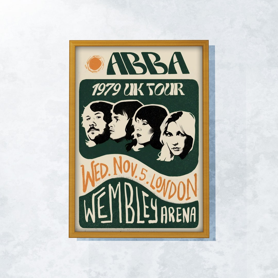ABBA Band Poster, ABBA Printable Art, Disco Music Decor, Vintage Pop ...
