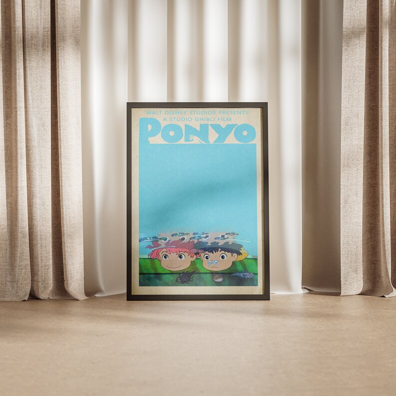 Ponyo Poster, Studio Ghibli Print, Studio Ghibli Poster, Ponyo Print ...