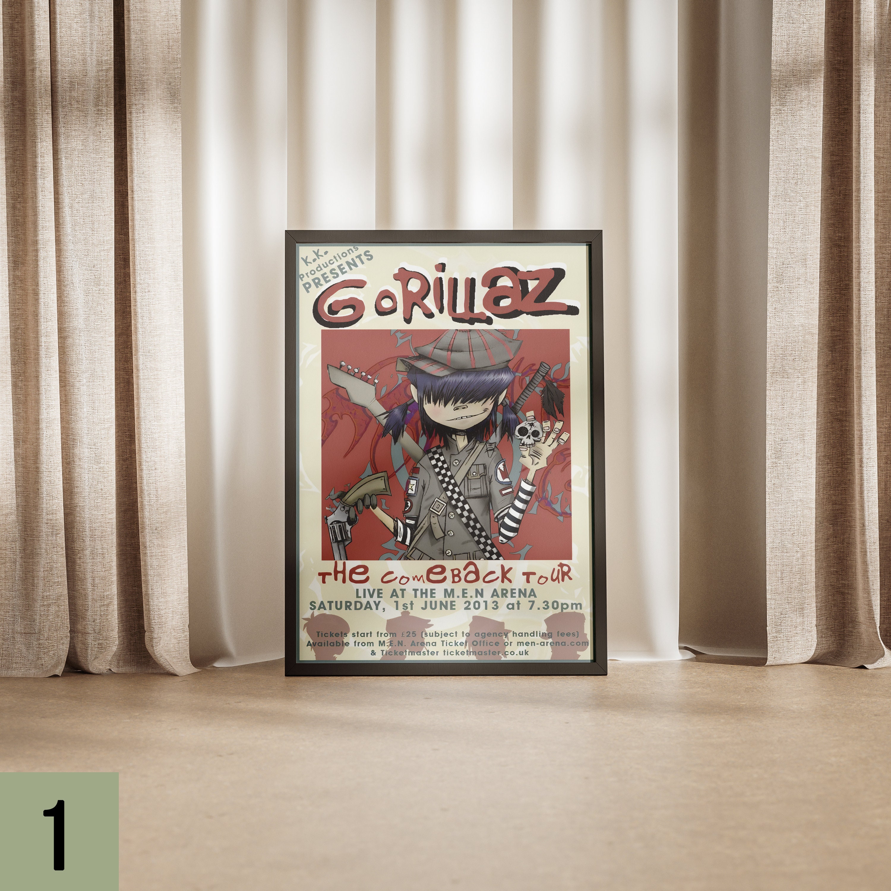 Gorillaz Poster Set of 3 Poster Minimalist Music Poster Vintage Retro Art Print Custom Poster ...