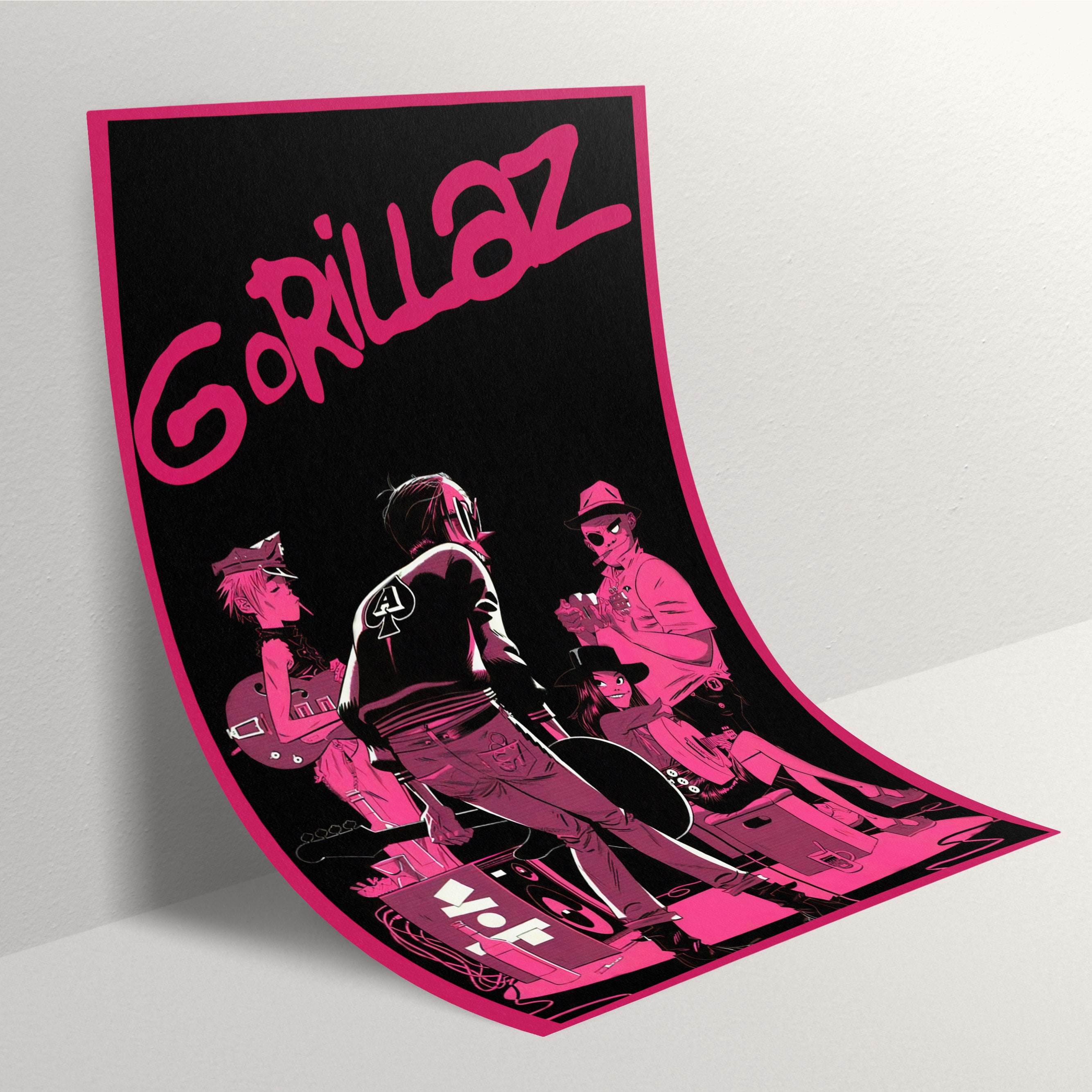 Gorillaz Poster Set of 3 Poster Minimalist Music Poster Vintage Retro ...
