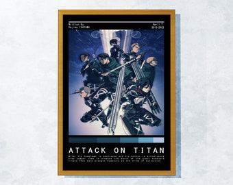 Attack on Titan Poster Anime Manga Poster, Minimalist Anime Poster ...