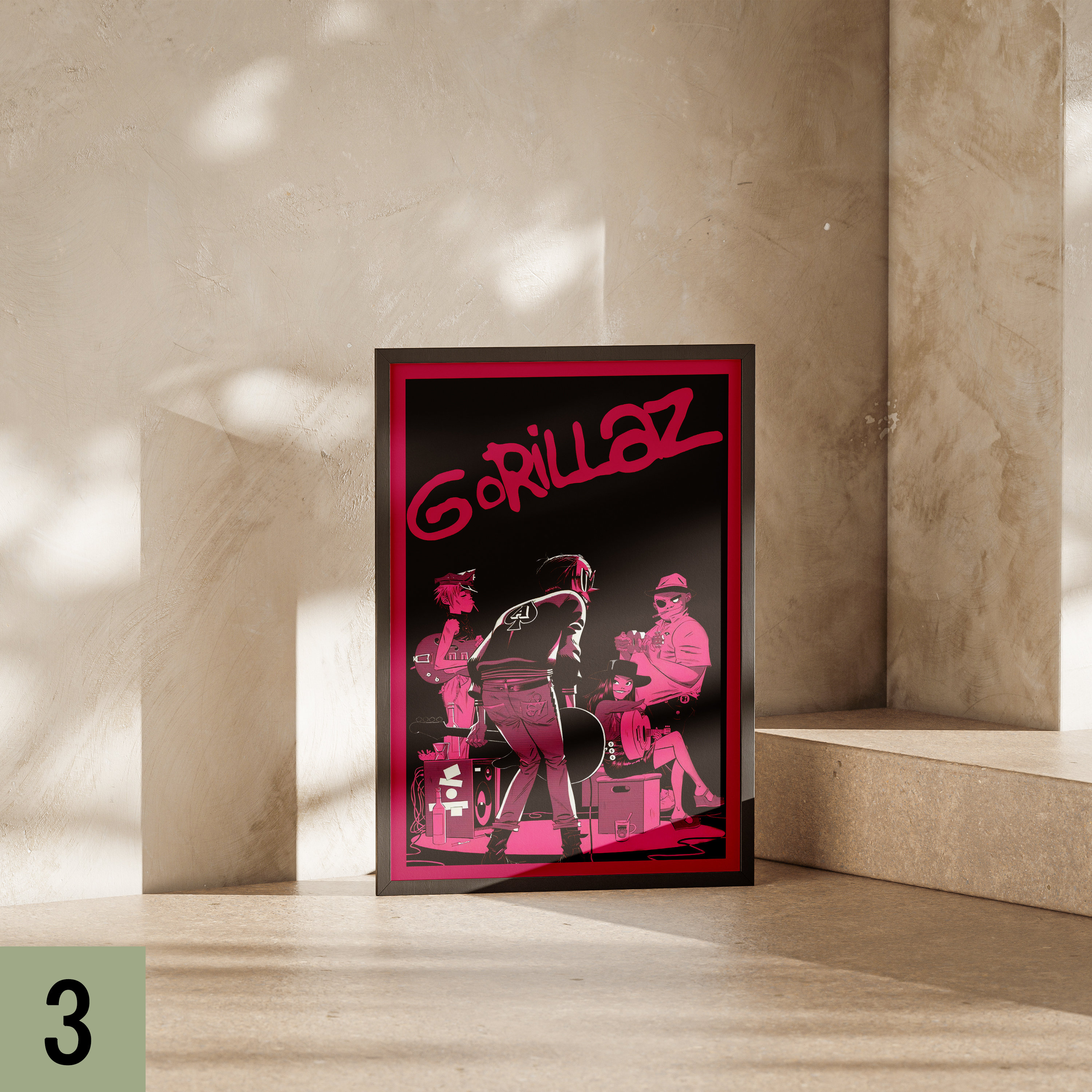 Gorillaz Poster Set of 3 Poster Minimalist Music Poster Vintage Retro ...