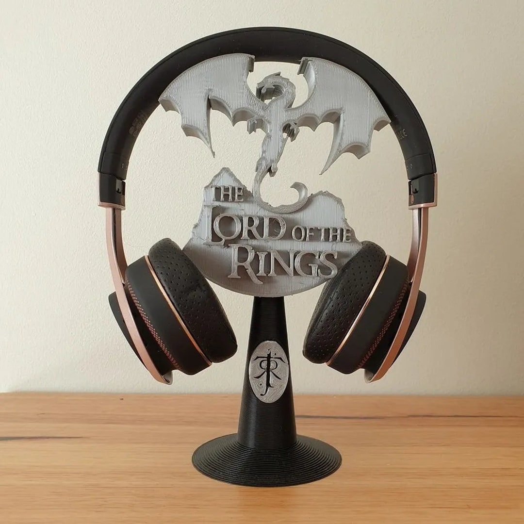 Lord of the Rings Logo 3D Desktop Headphone Stand: Transform Your Desk ...