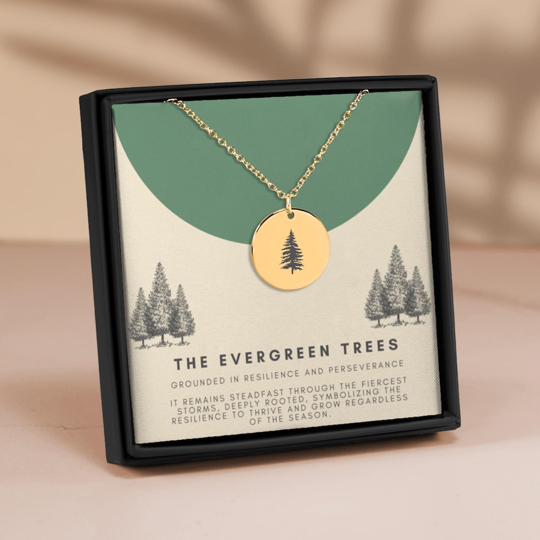 Custom Evergreen Trees Necklace in High Quality Gift Box and Free Gift ...