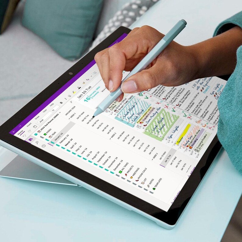 2025-26 Onenote Planner: Hyperlinked Digital Calendar (ipad, Windows ...