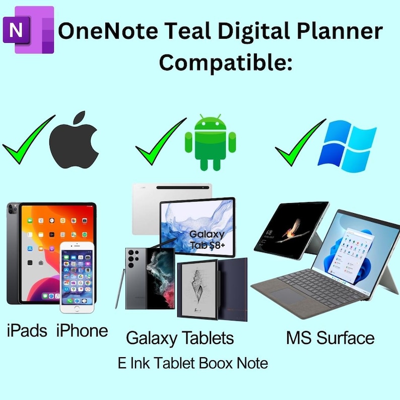 2026 Onenote Digital Onedrive Planner Dated Hyperlinked for Microsoft ...