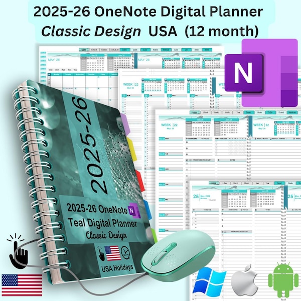 2026 Calendar Onenote Template - Etsy