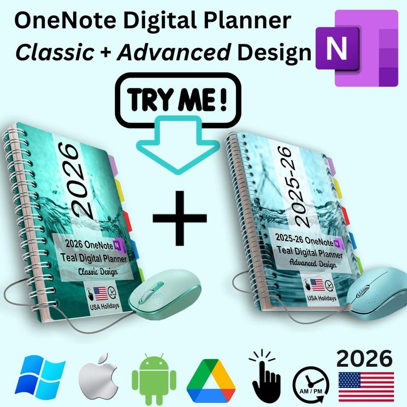 2026 Calendar Onenote Template - Etsy