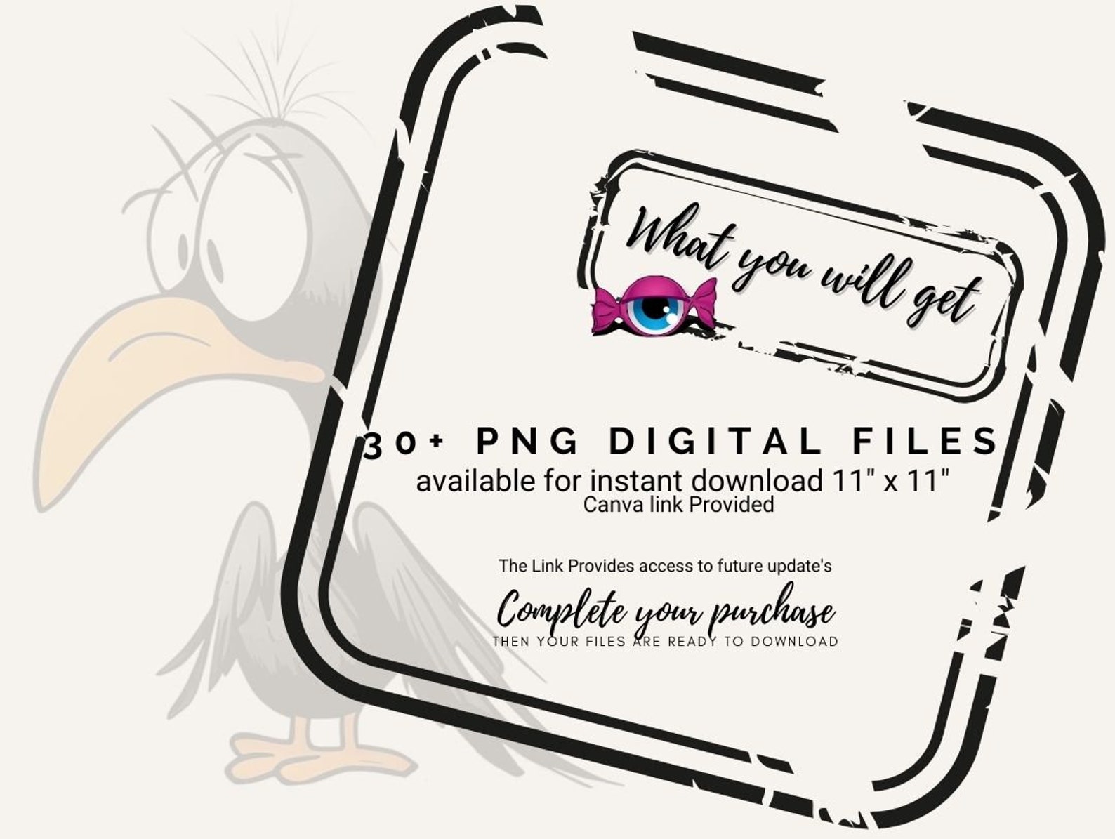 Quirky Crows Clipart | Whimsical Crows Clip Art | Kawaii Crow | Cute ...