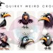 Quirky Crows Clipart | Whimsical Crows Clip Art | Kawaii Crow | Cute ...