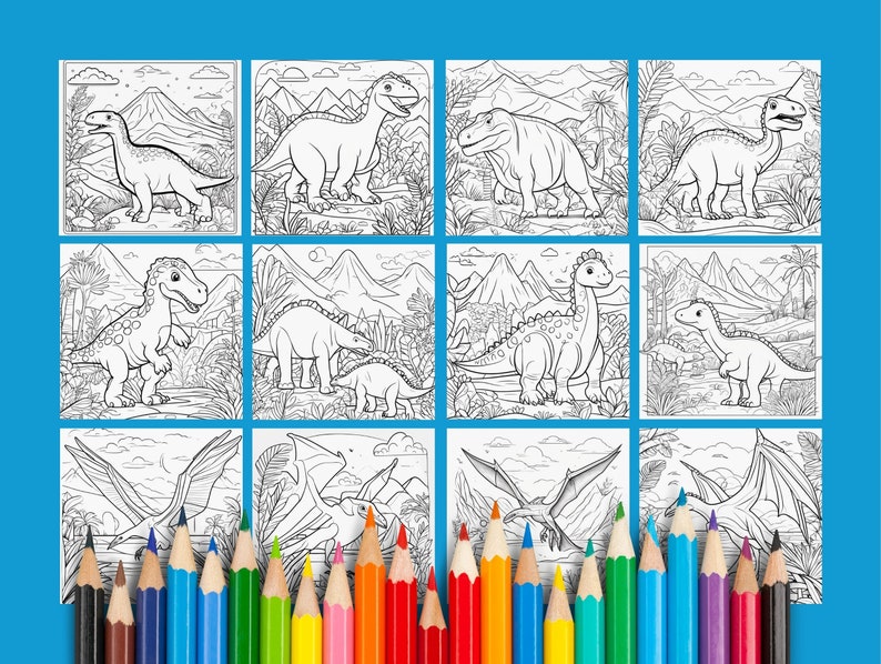 Coloring Dinosaurs Pages Fun Playful Dinosaurs Coloring Sheets Kids ...