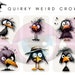 Quirky Crows Clipart | Whimsical Crows Clip Art | Kawaii Crow | Cute ...