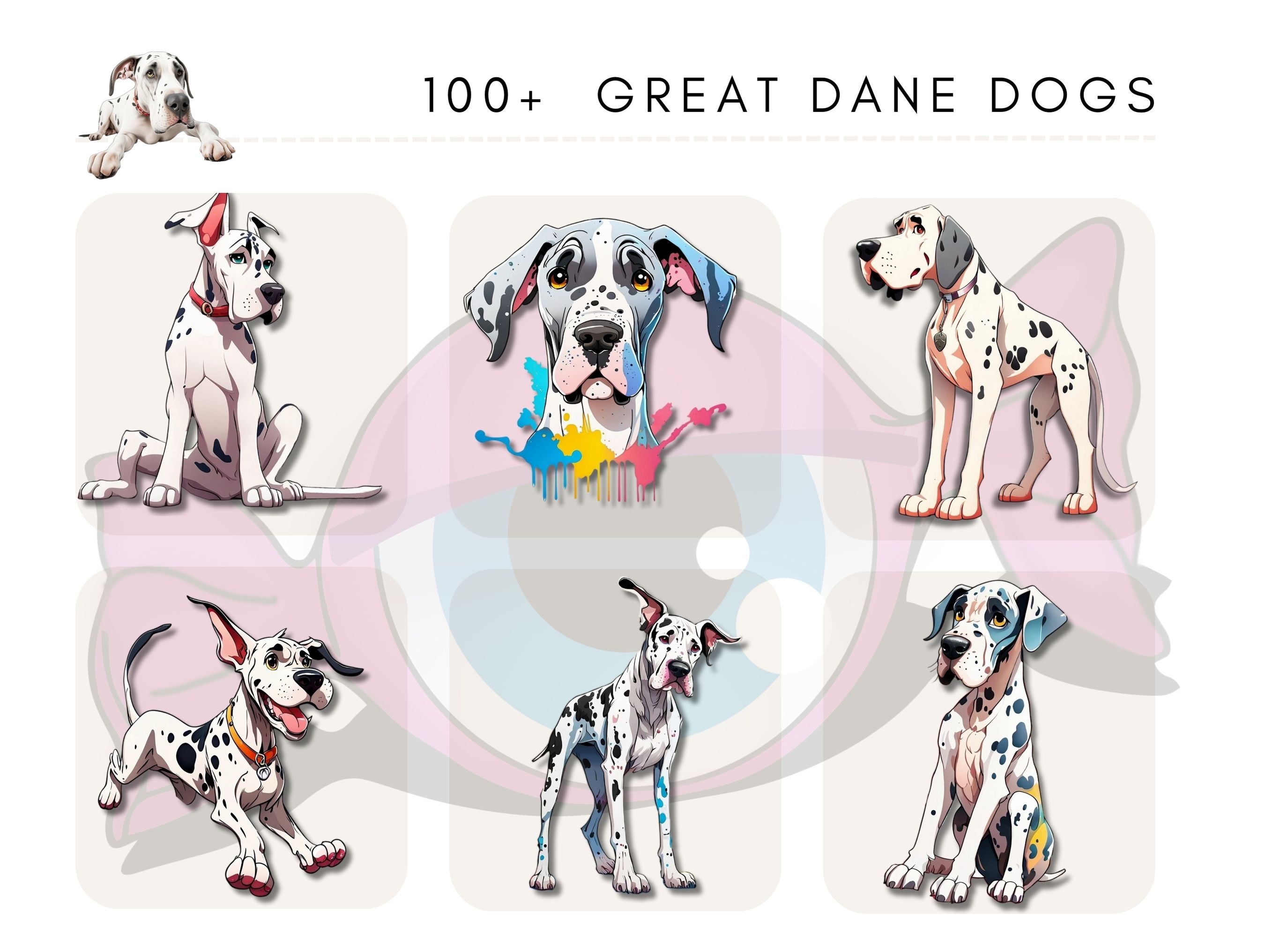 Great Dane Dog Cartoon Png Cute Dog Breed Clipart Puppy Images Junk ...