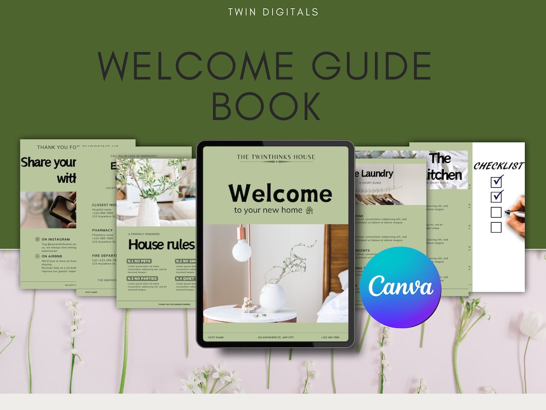 Welcome Guide Book Hotel Guide Motel Guide Guest Book Welcome Letter ...