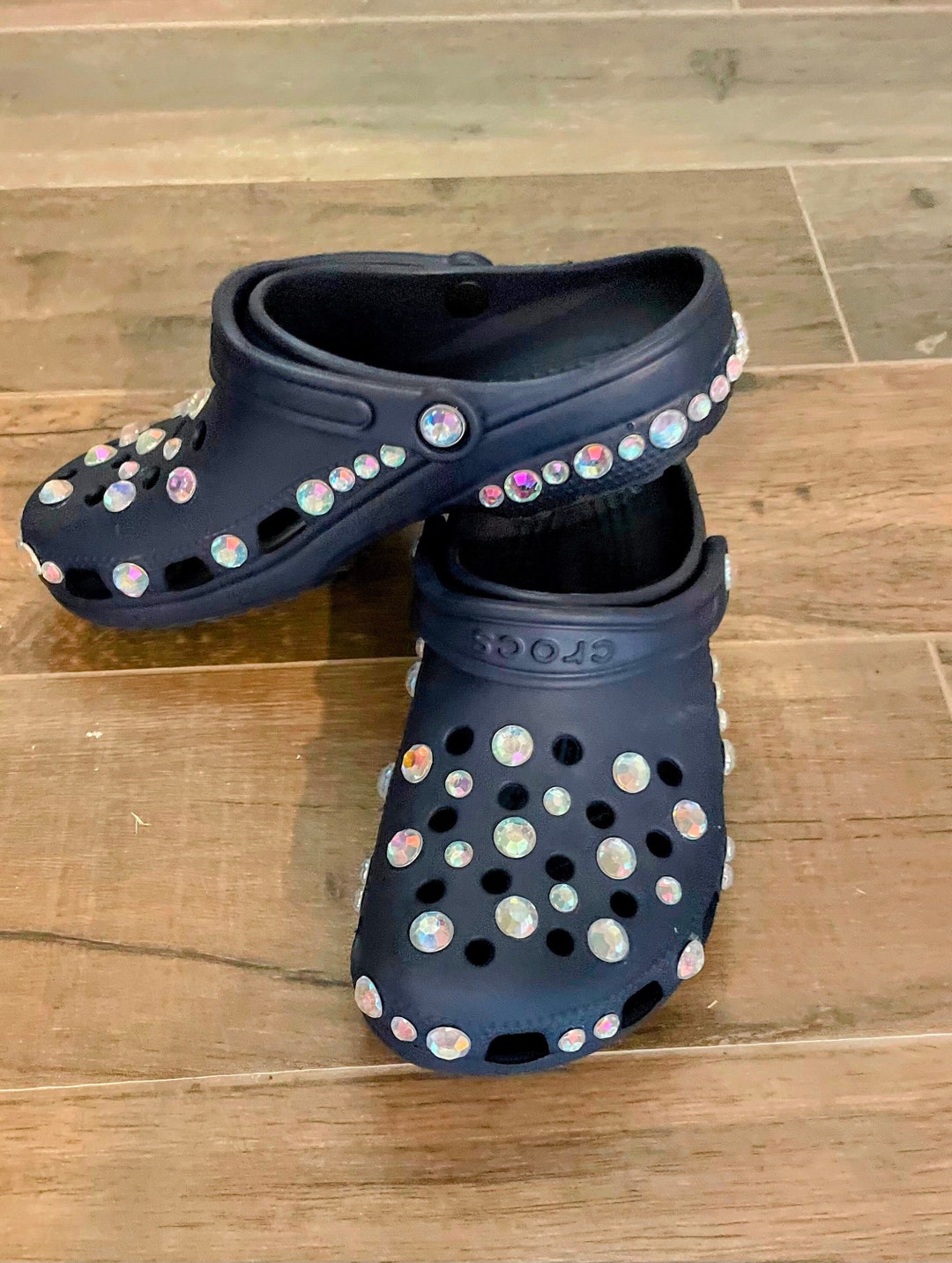 Little Kid Iridescent Crystal Crocs - Etsy
