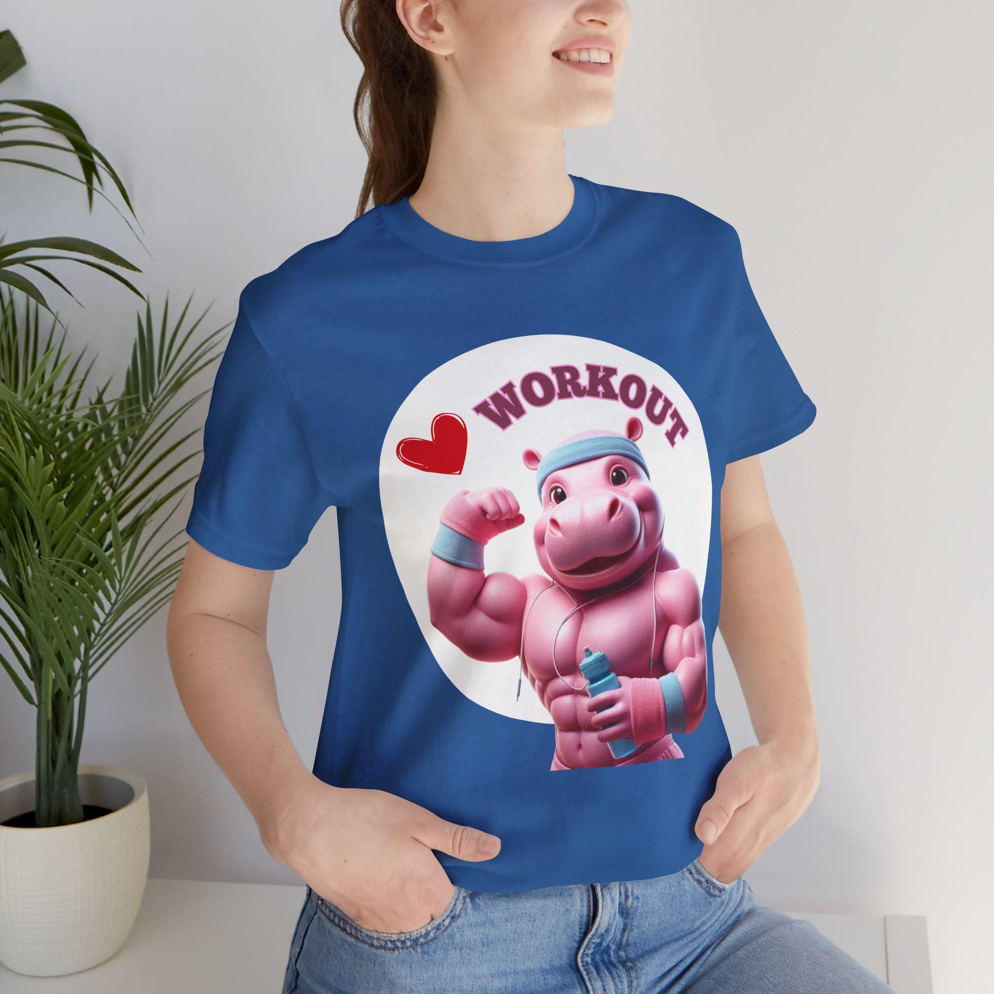 Hippo Bodybuilder Flexing His Bicep Shown Love Workout - Etsy