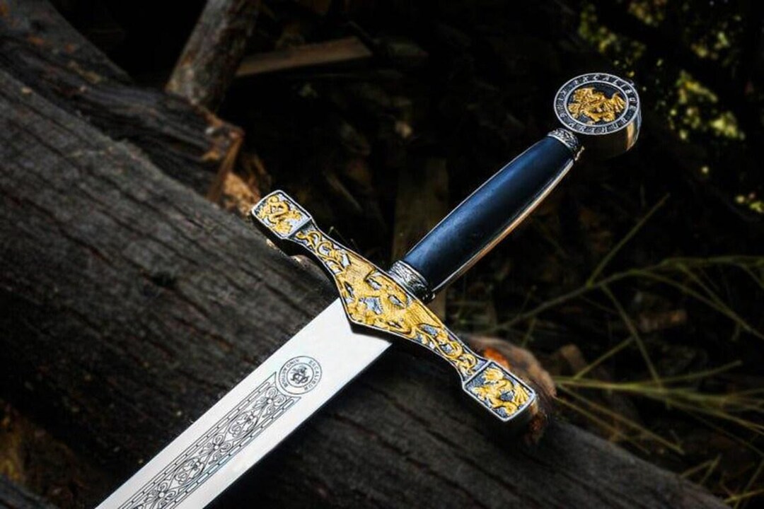 Handmade King Arthur Excalibur Medieval /viking Valhalla Sword W/t ...