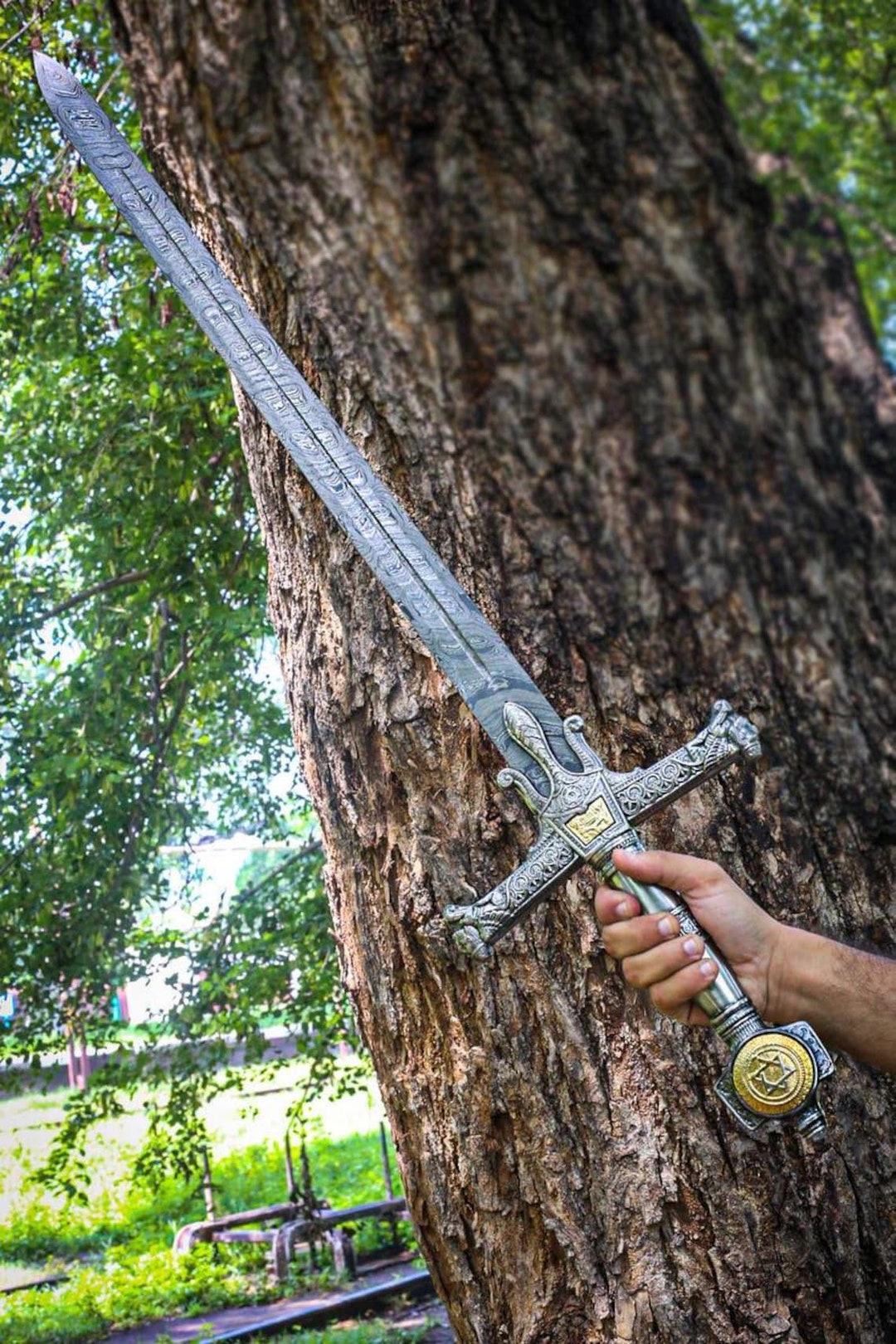 Handmade King Solomon Knight's Medieval /viking Valhalla Sword W/t ...
