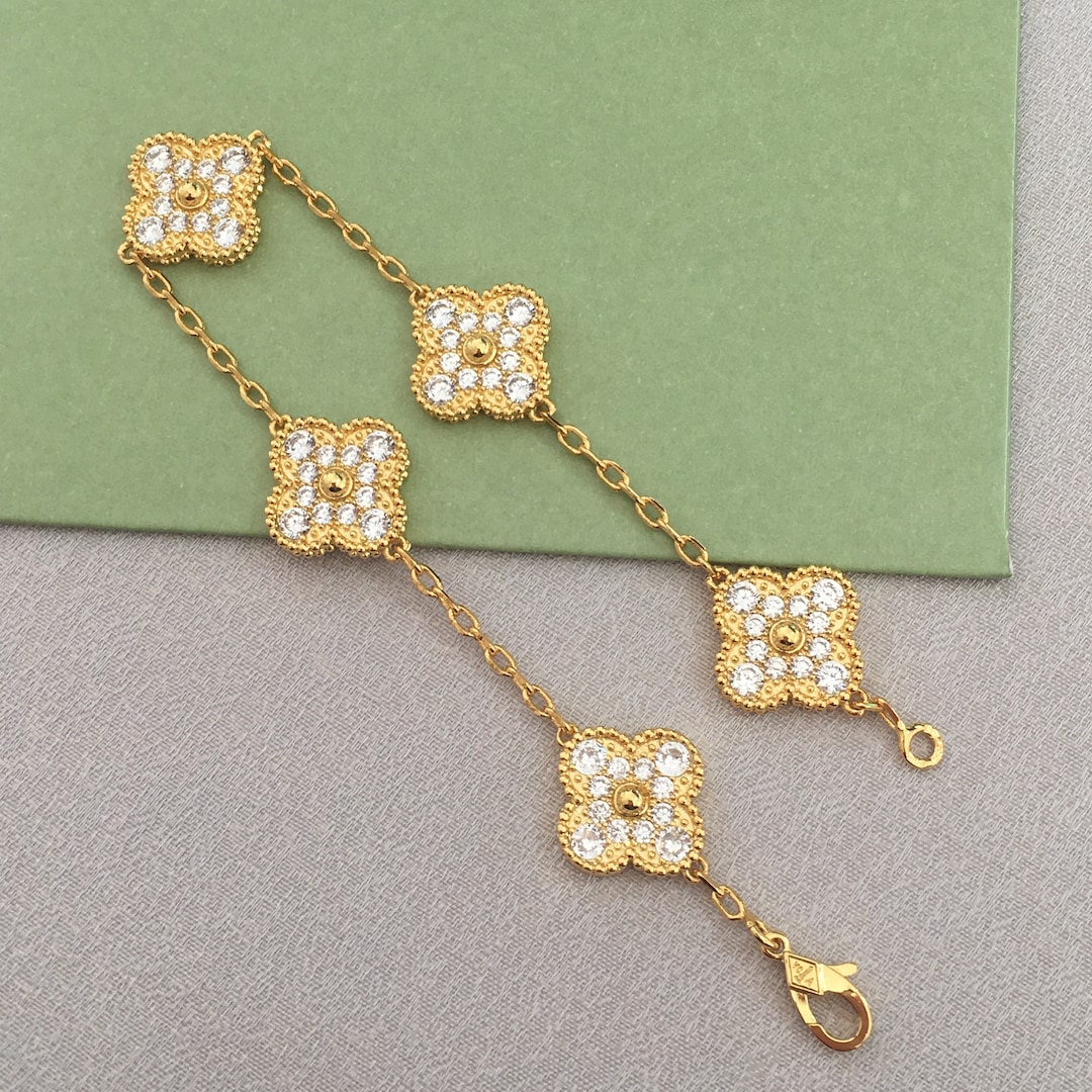 Authentic Van Cleef & Arpels Clover Bracelet,vintage Alhambra Bracelet ...